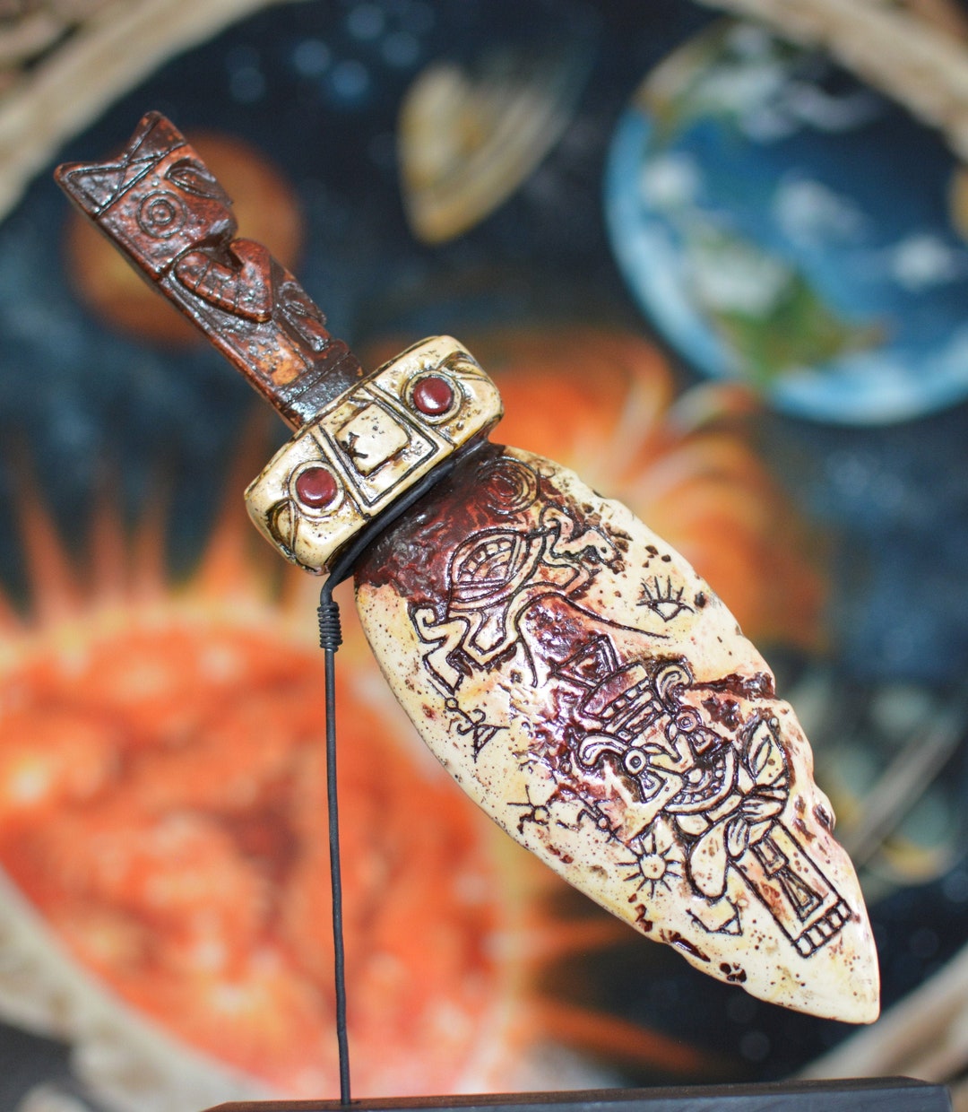 Ojuelos Stone Dagger, Desk Sculpture, Replica, Dagger Artifact ...