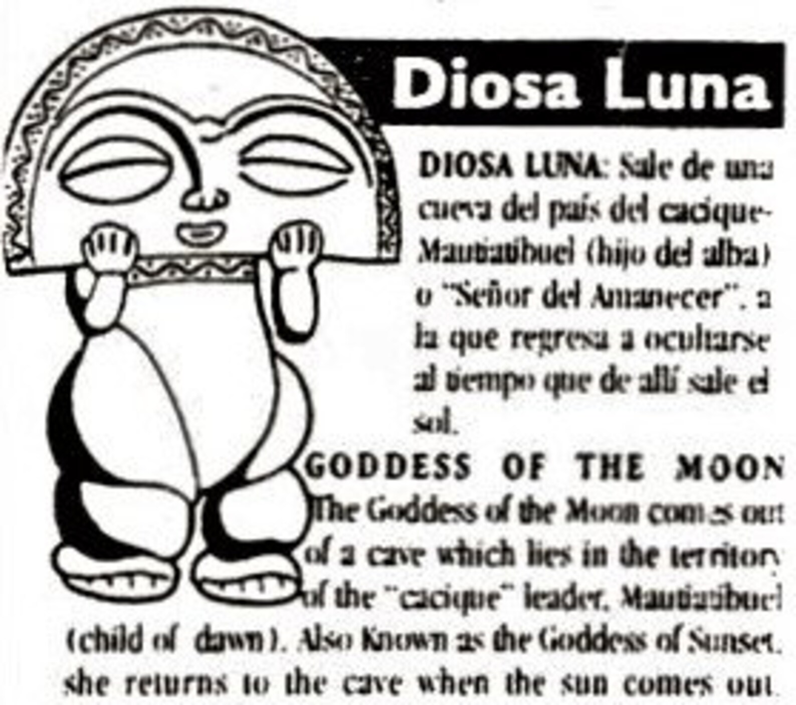 Diosa Luna, Taino Moon Goddess, Taino Artifact, Ancient Alien ...