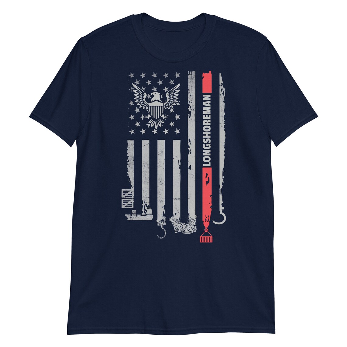 Proud Longshoreman T-shirt, American Flag Longshoreman Shirt, Gift for ...