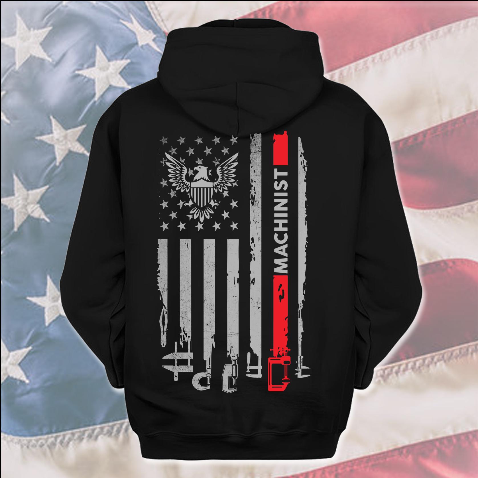 American Flag Machinist T-shirt: Patriotic Gift for Machinists # ...