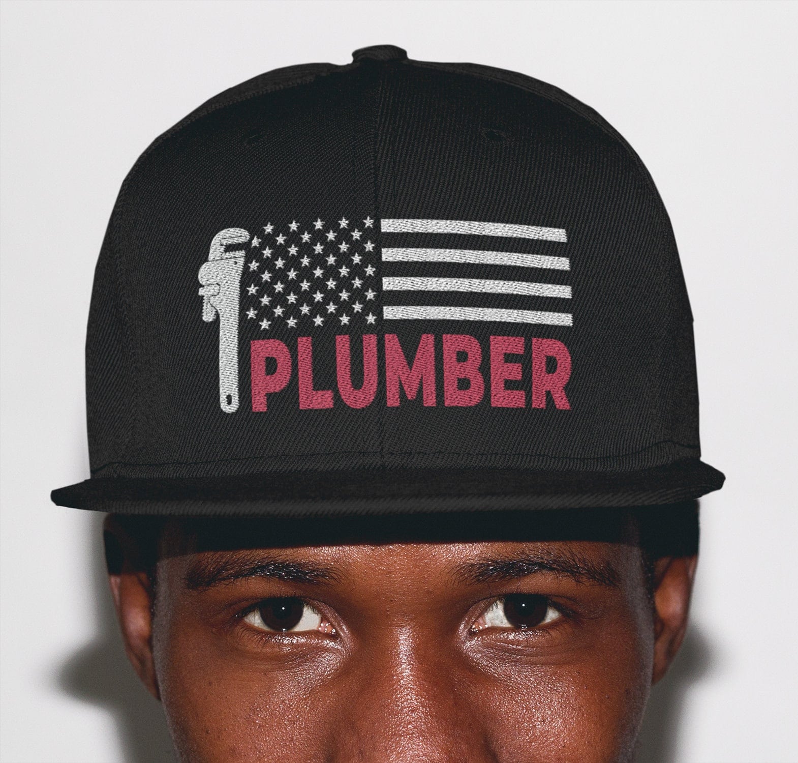Plumber Snapback Hat, USA Flag Plumber Decal Cap, Gifts for Plumber ...