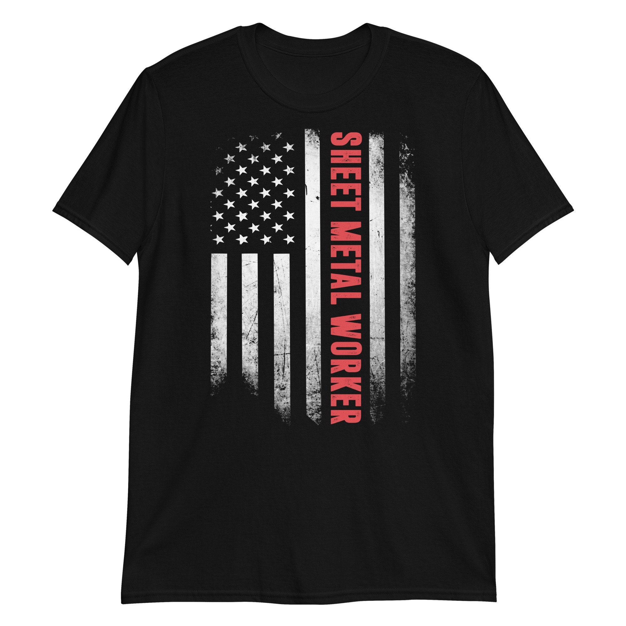 Sheet Metal Worker T-shirt USA Sheet Metal Worker American - Etsy