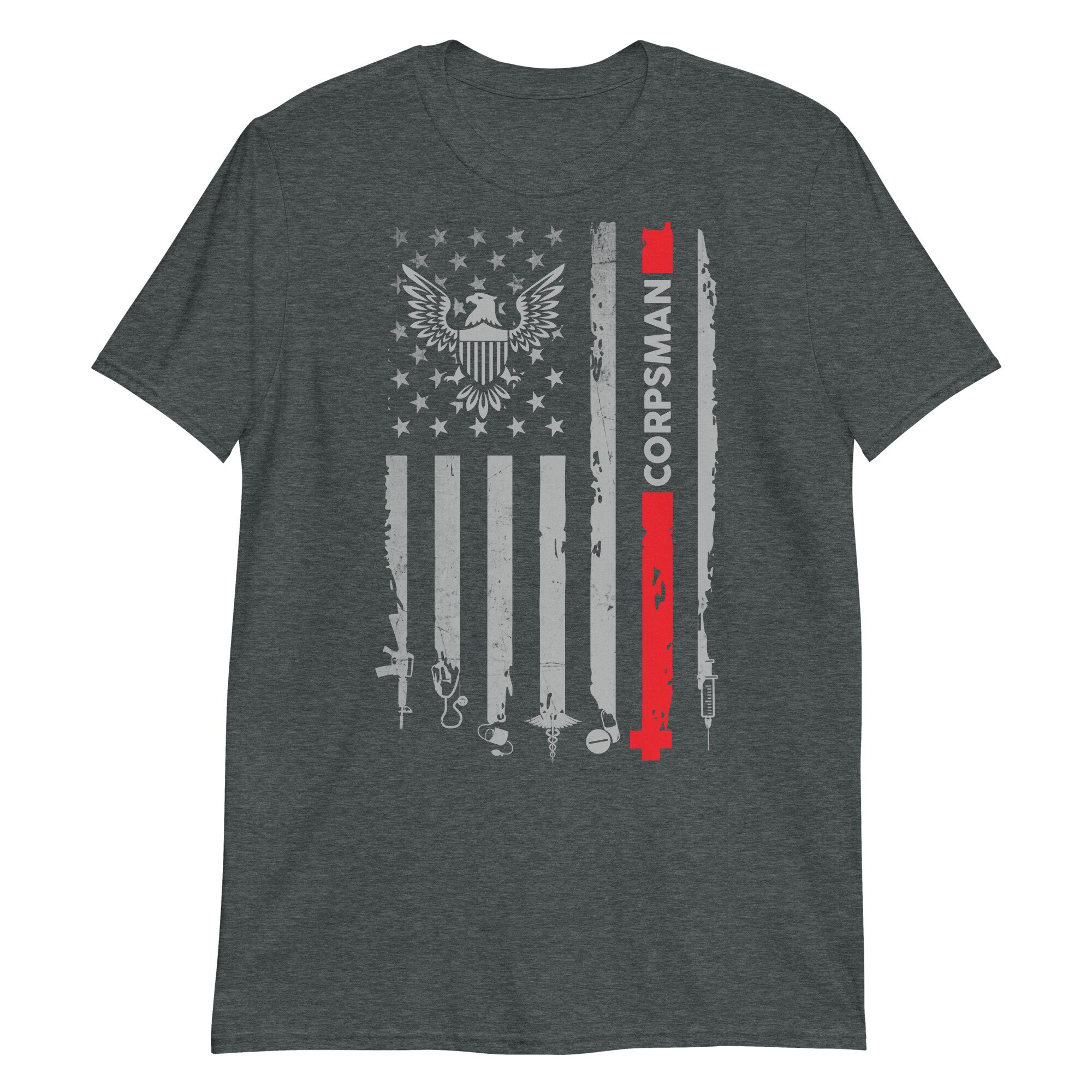 Corpsman American Flag T-shirt, USA Flag Corpsman Shirt, Gift for ...