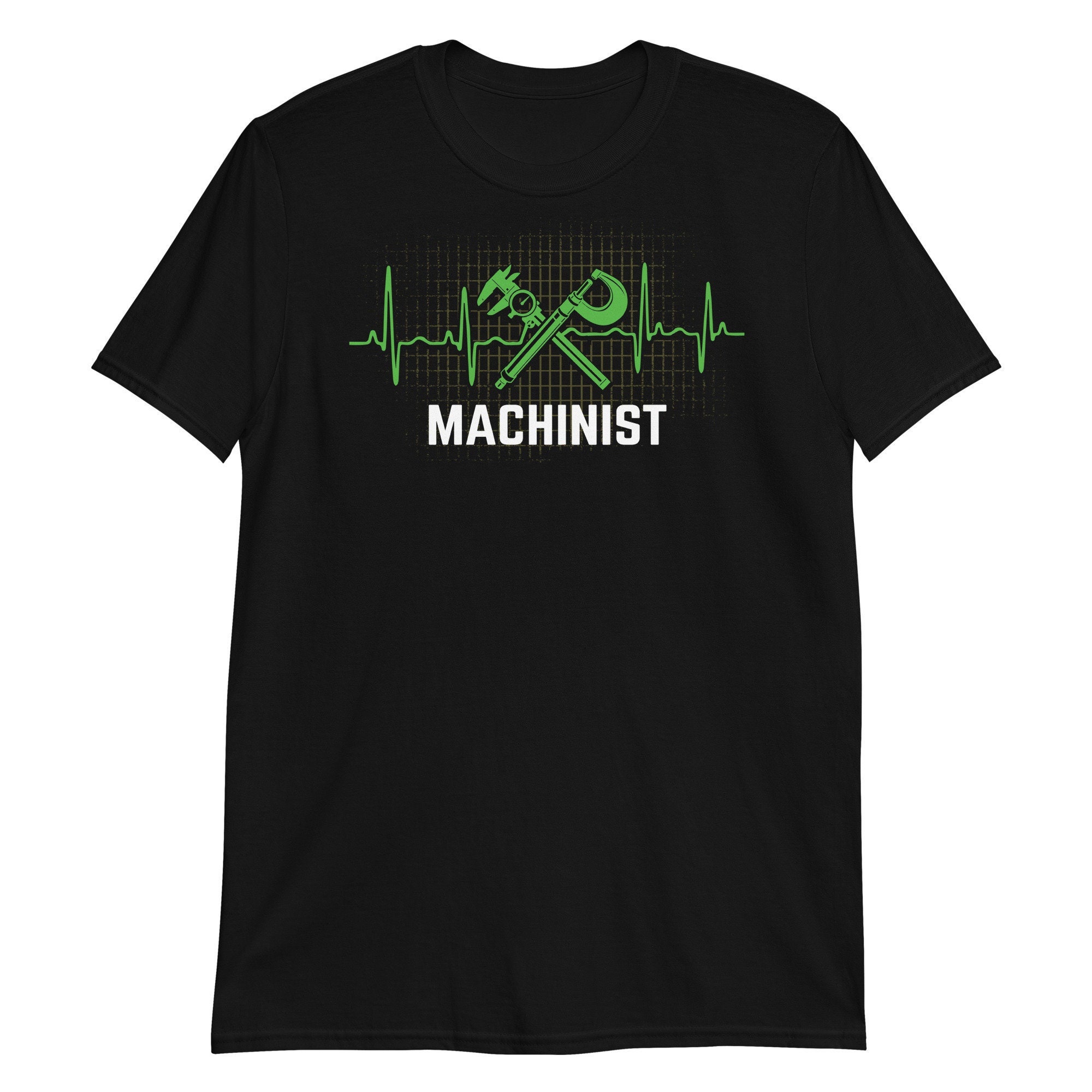 Machinist T-shirt, Machinist's Heartbeat Shirt, Gift for Machinist ...