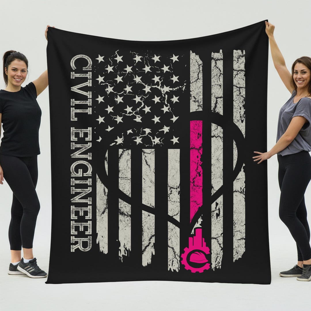 Civil Engineer Blanket American Civil Engineer Gift Throw Blanket for ...