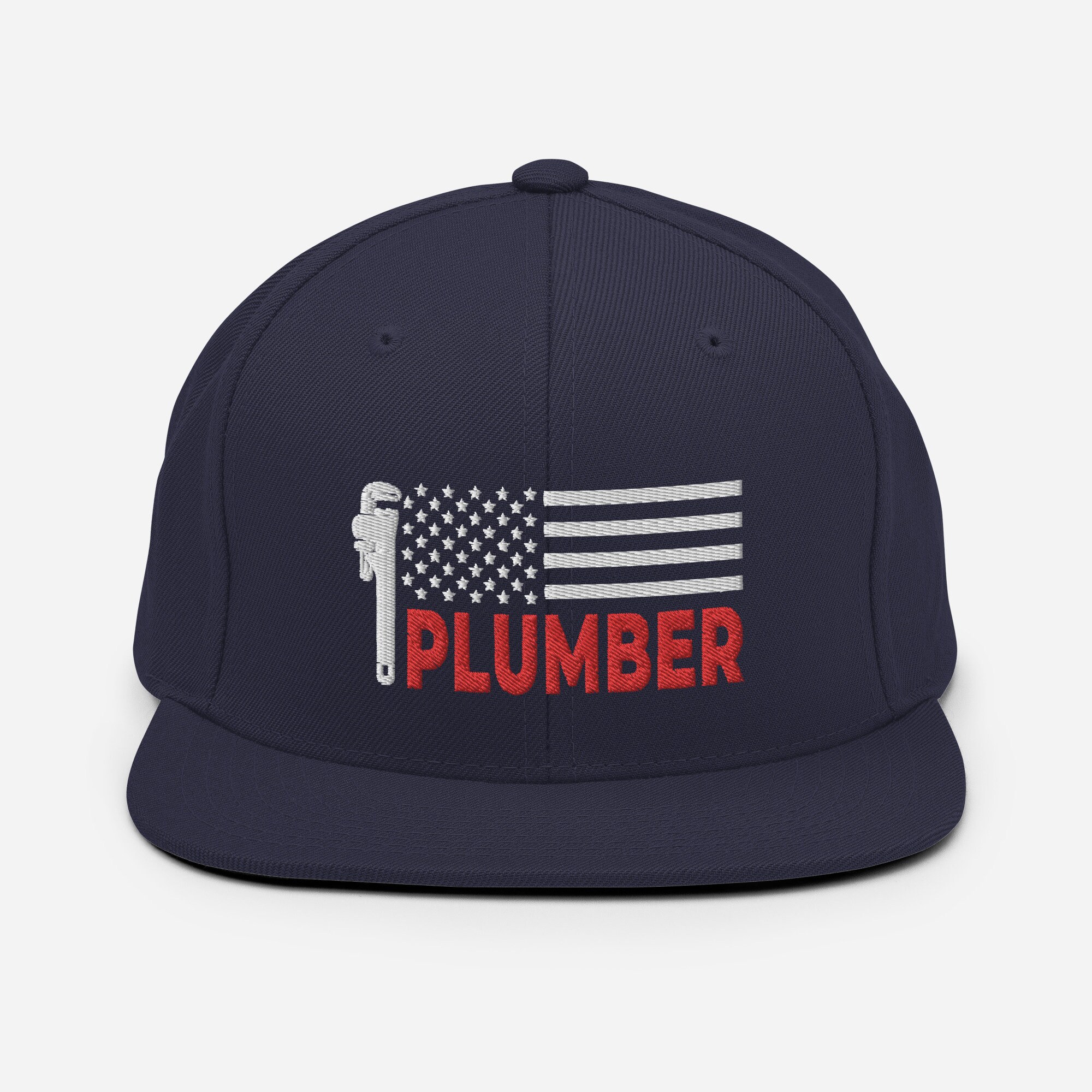 Plumber Snapback Hat, USA Flag Plumber Decal Cap, Gifts for Plumber ...