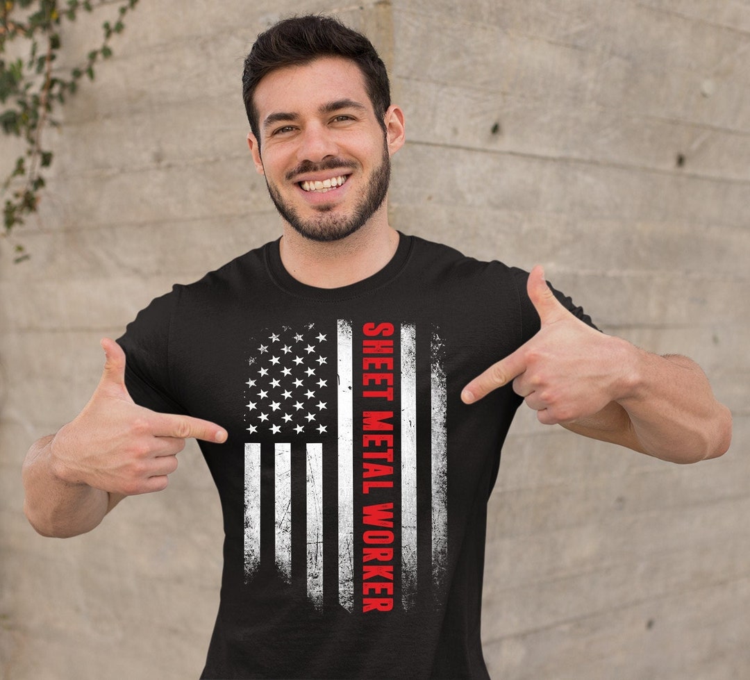 Sheet Metal Worker T-shirt, USA Sheet Metal Worker, American Sheet ...