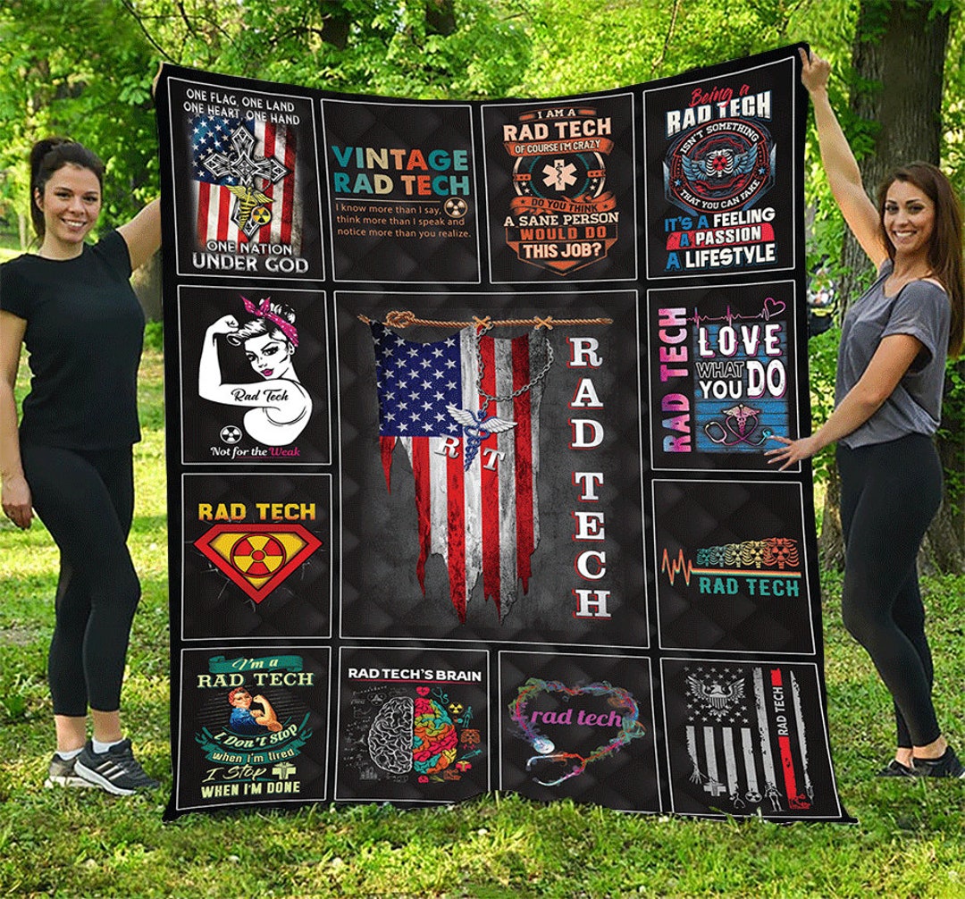 RAD Tech Throw Blanket, Radiology Technician Gift, X-ray Tech Blanket ...