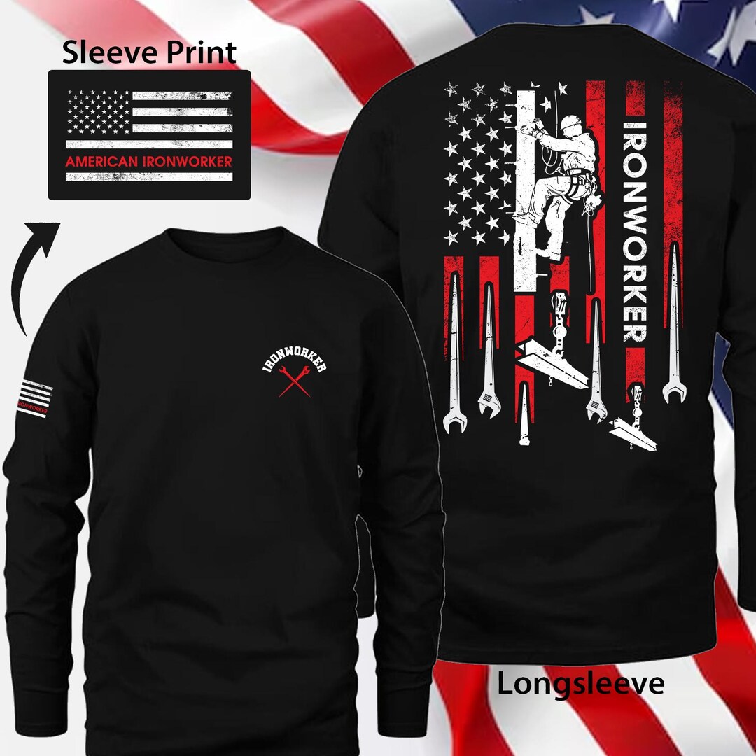 Ironworker Shirt American Ironworker Gift Ironworker USA T Shirt for ...