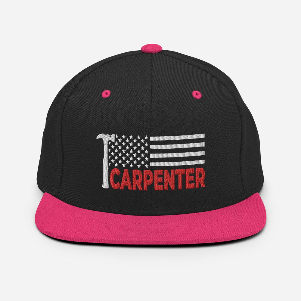Carpenter Snapback Hat USA Flag Carpenter Hat Carpenter Cap - Etsy
