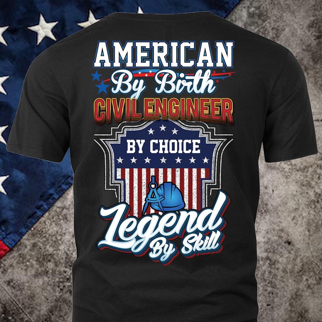 Civil Engineer USA Shirt Civil Engineer 4th of July T Shirt Gift for ...