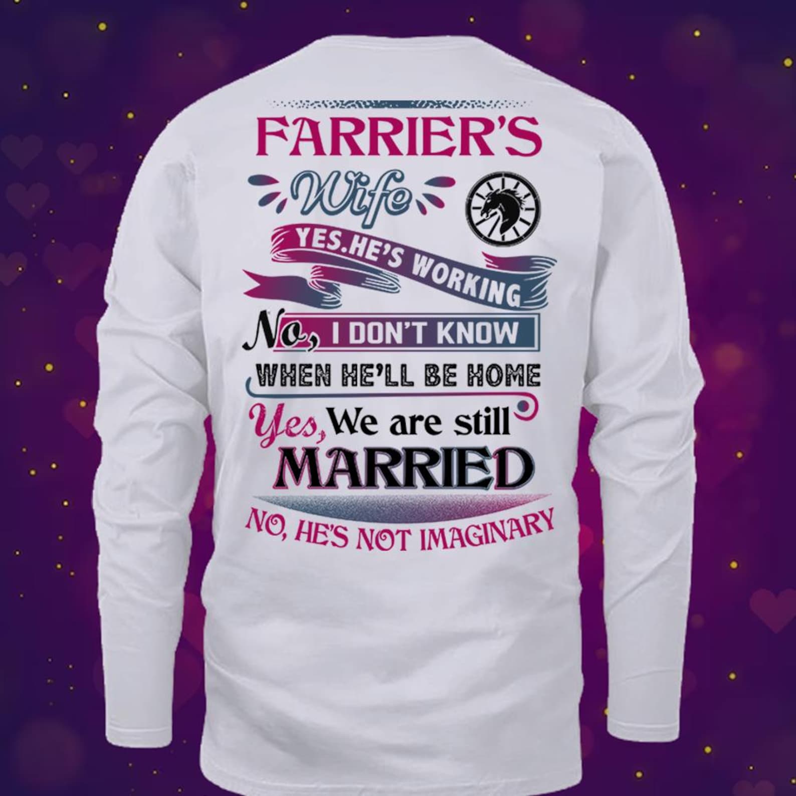 Camiseta de esposa de herrador Camiseta de compañero de herrador ...