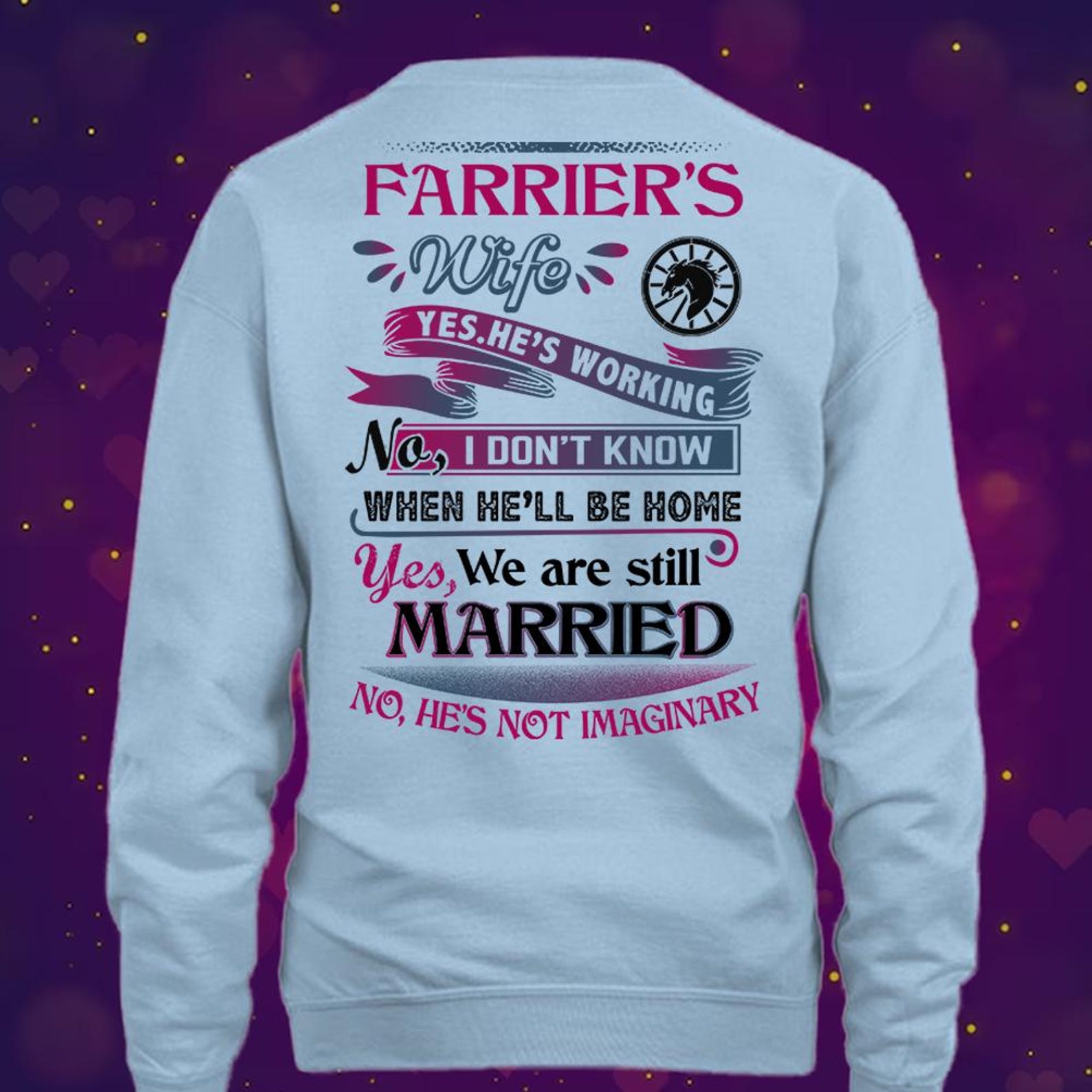 Camiseta de esposa de herrador Camiseta de compañero de herrador ...