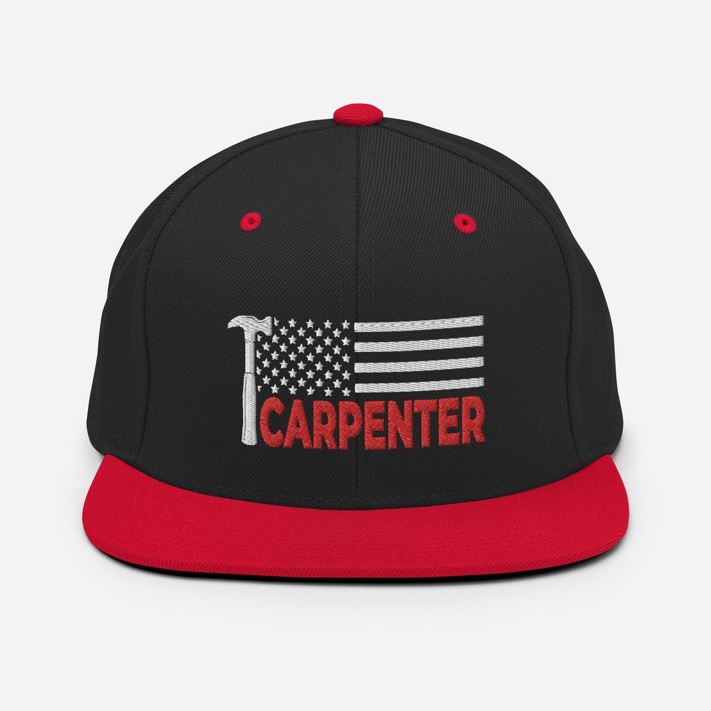 Carpenter Snapback Hat USA Flag Carpenter Hat Carpenter Cap - Etsy