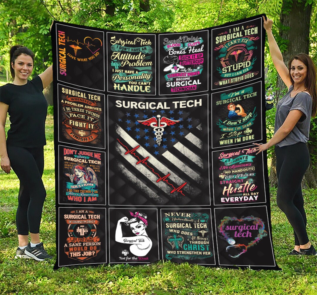 Surgical Tech Throw Blanket, Surgical Tech Blanket Gift, Surgical Tech ...