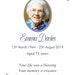 Personalised Funeral Order of Service & Laminated Memorial Cards Forget ...