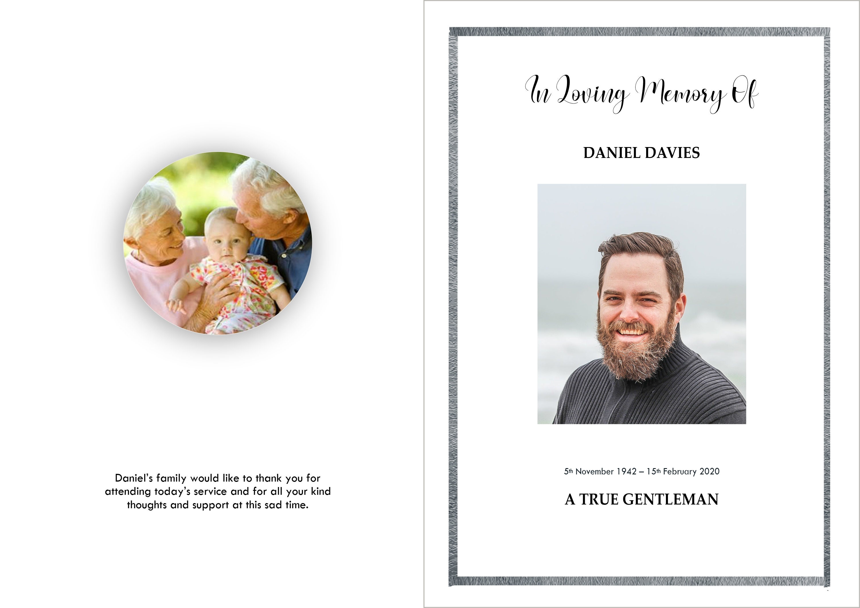 Personalised Funeral Order of Service Cards Laminated | Etsy UK