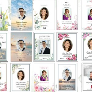 Personalised Funeral Order of Service / Laminated Memorial Cards ...