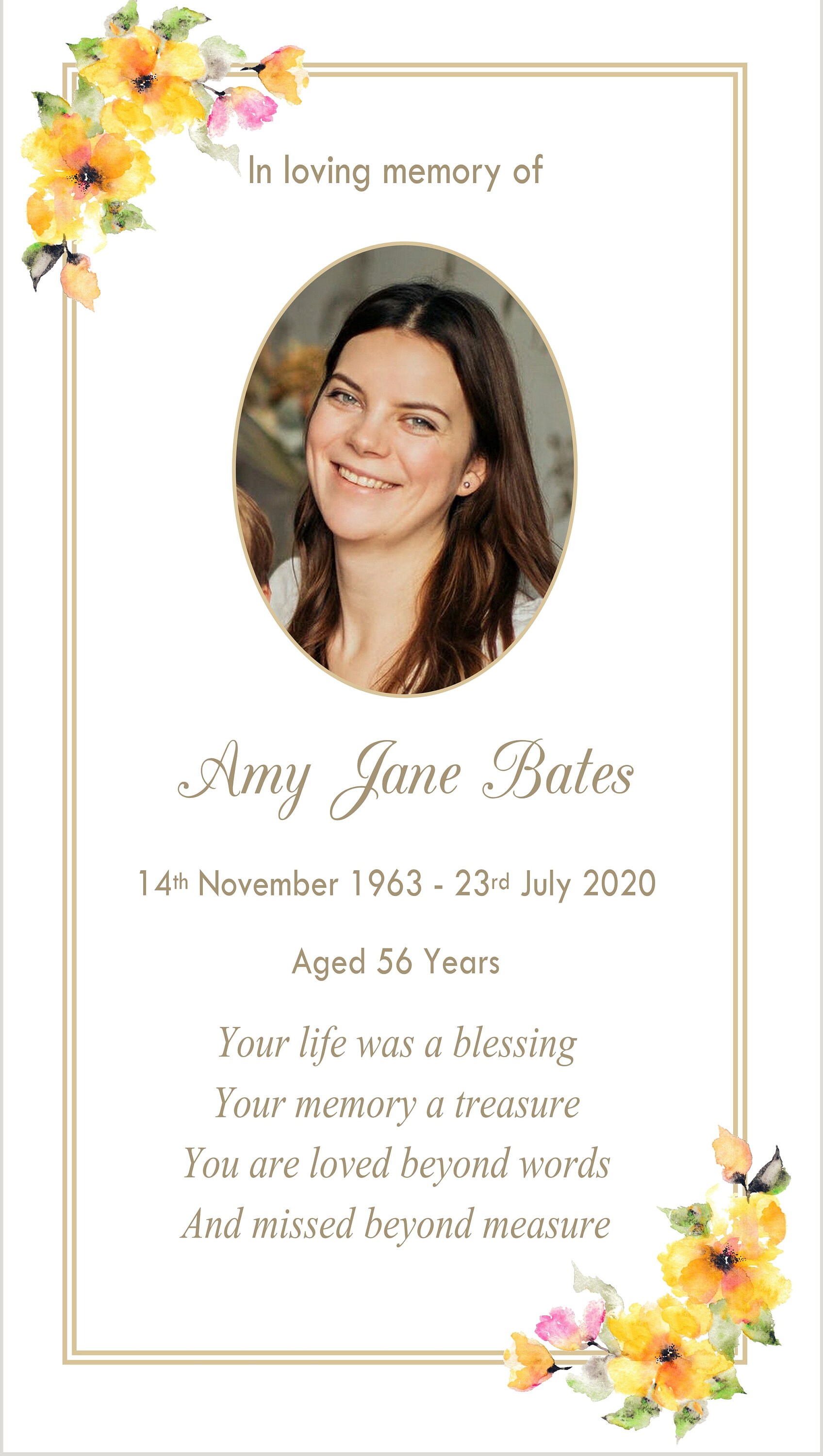 Personalised Funeral Order of Service & Laminated Memorial - Etsy UK