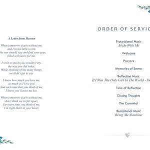 Personalised Funeral Order of Service & Laminated Memorial Cards ...