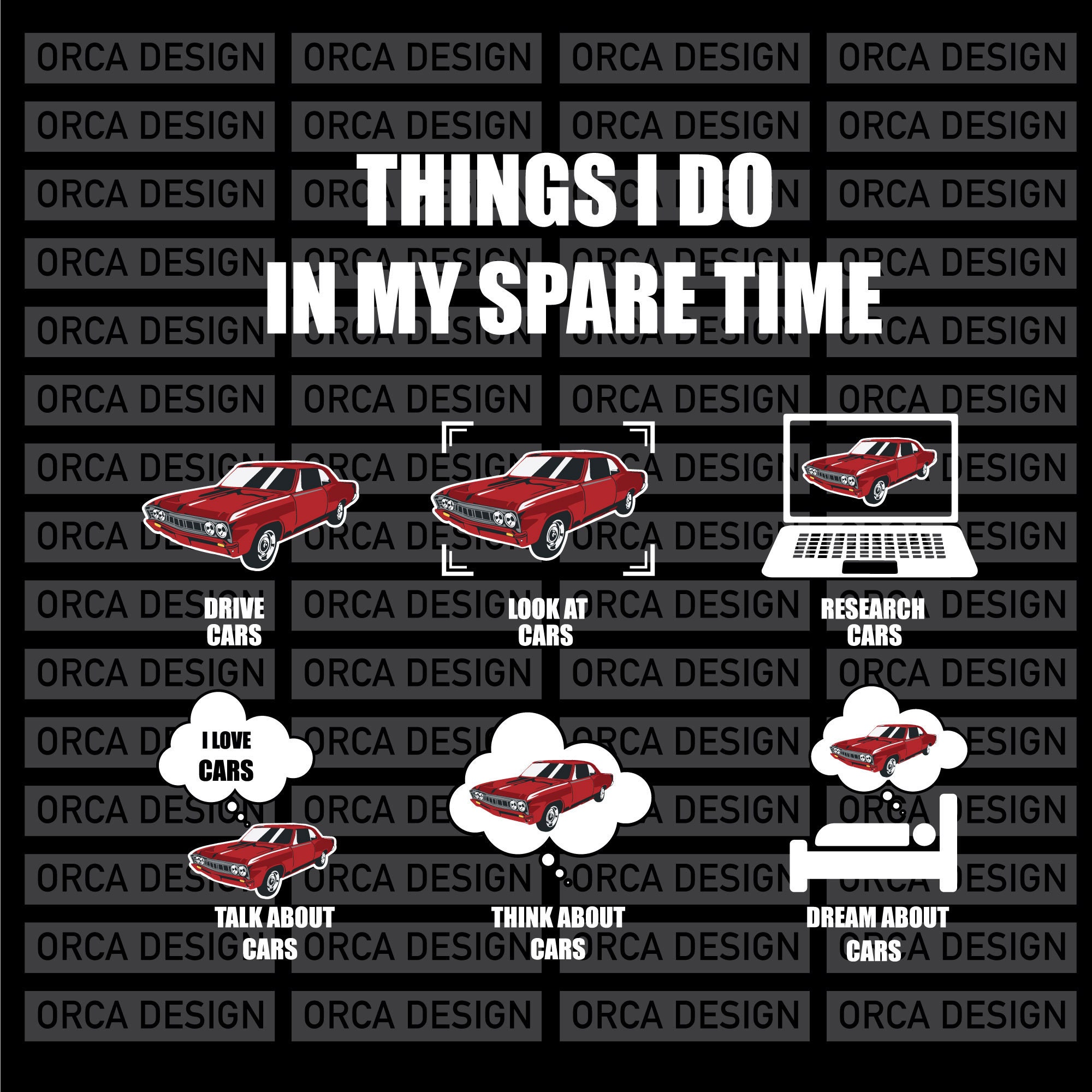 Things I Do in My Spare Time Cars SVG, Classic Car Svg ,cars Lover ...