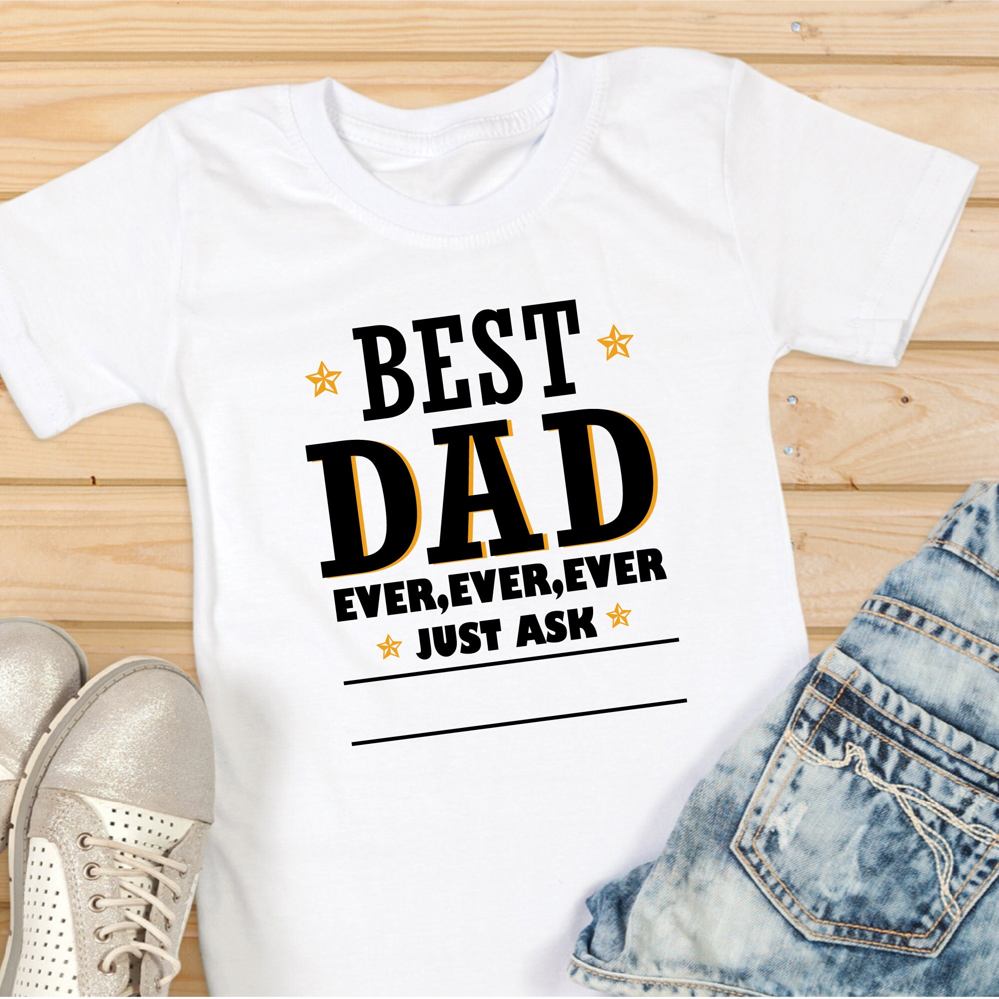 Best Dad Ever Custom Kids Name Svg Customizable Father's - Etsy