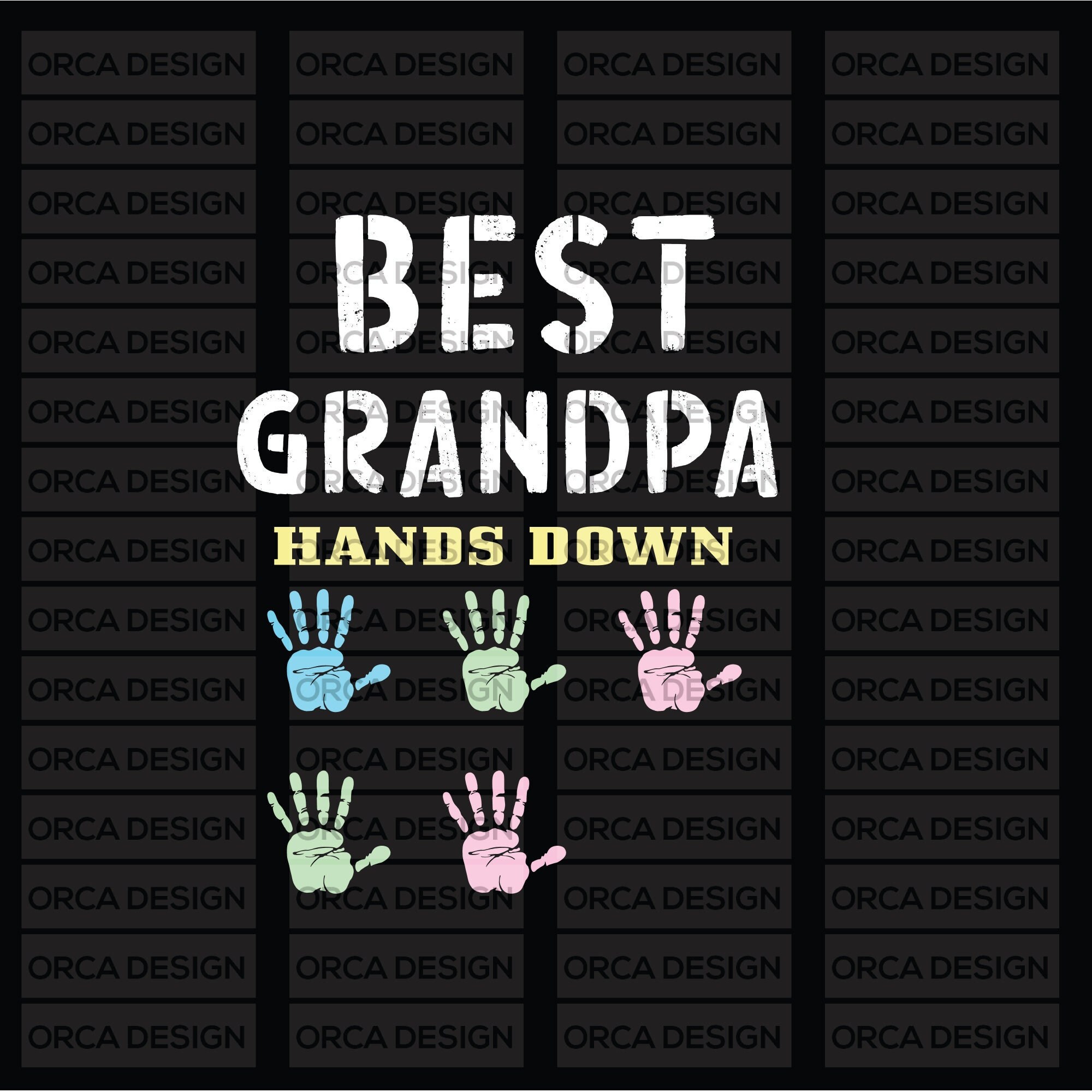 Personalized Best Grandpa Svg, Custom Names Grandchildren Digital Files ...
