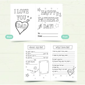 Printable Fathers Day Card | All About Dad Card From Kid | Kid Activity ...
