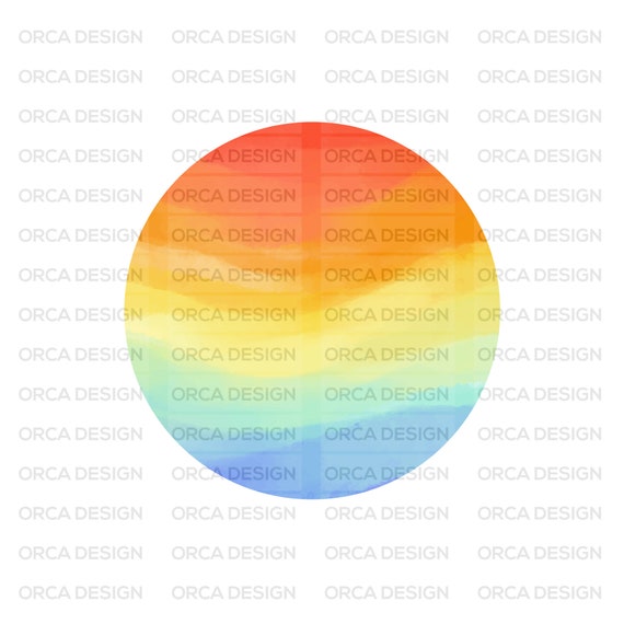 Sunset Pngsunset Rainbowpngretro Circle Png Digital File | Etsy