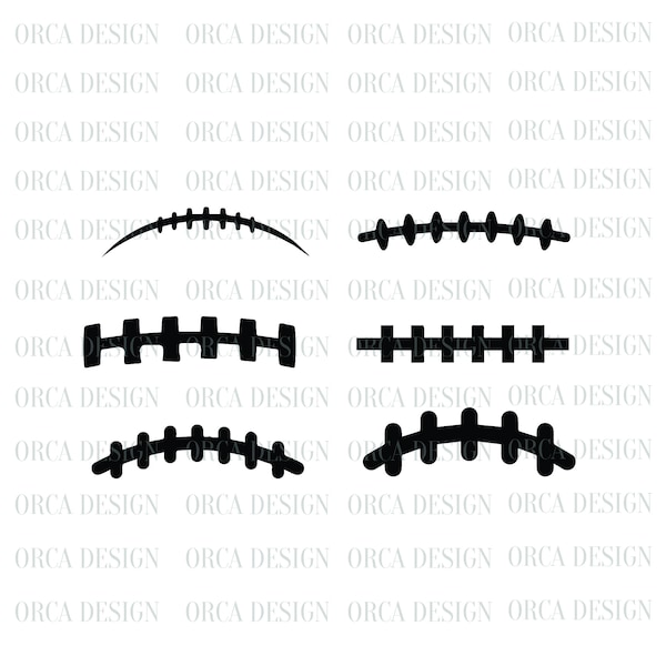 Football Laces Svg - Etsy