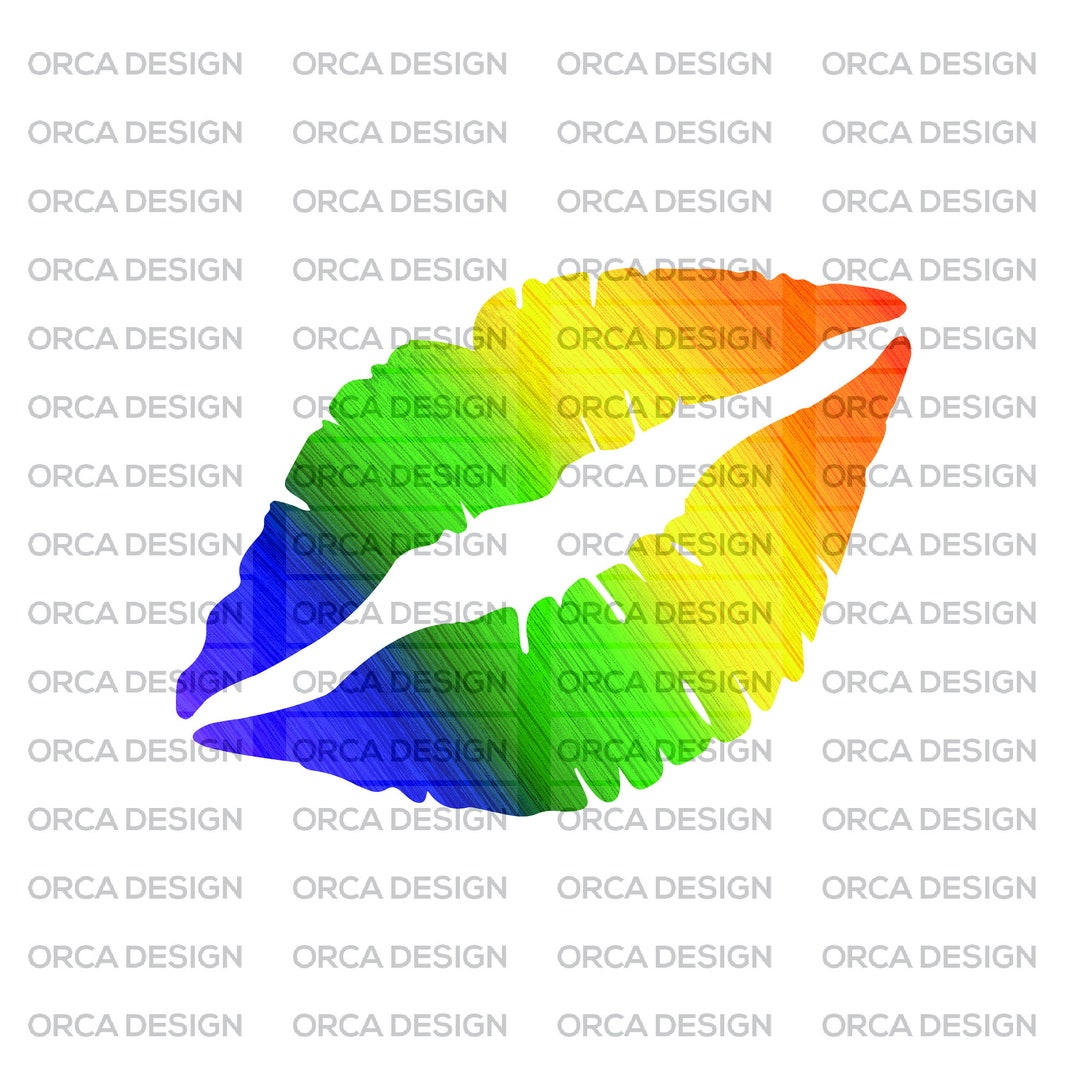 Lips Mouth Rainbow Png Digital File Download - Etsy