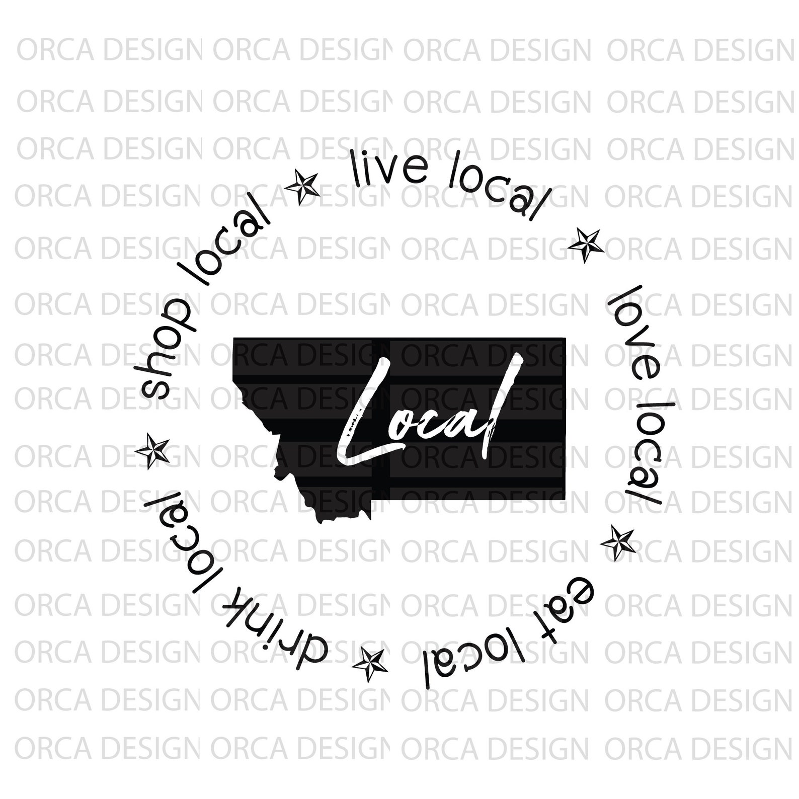 Montana Local Svg, Live Local Svg, Love Local Svg, Shop Local Svg ...
