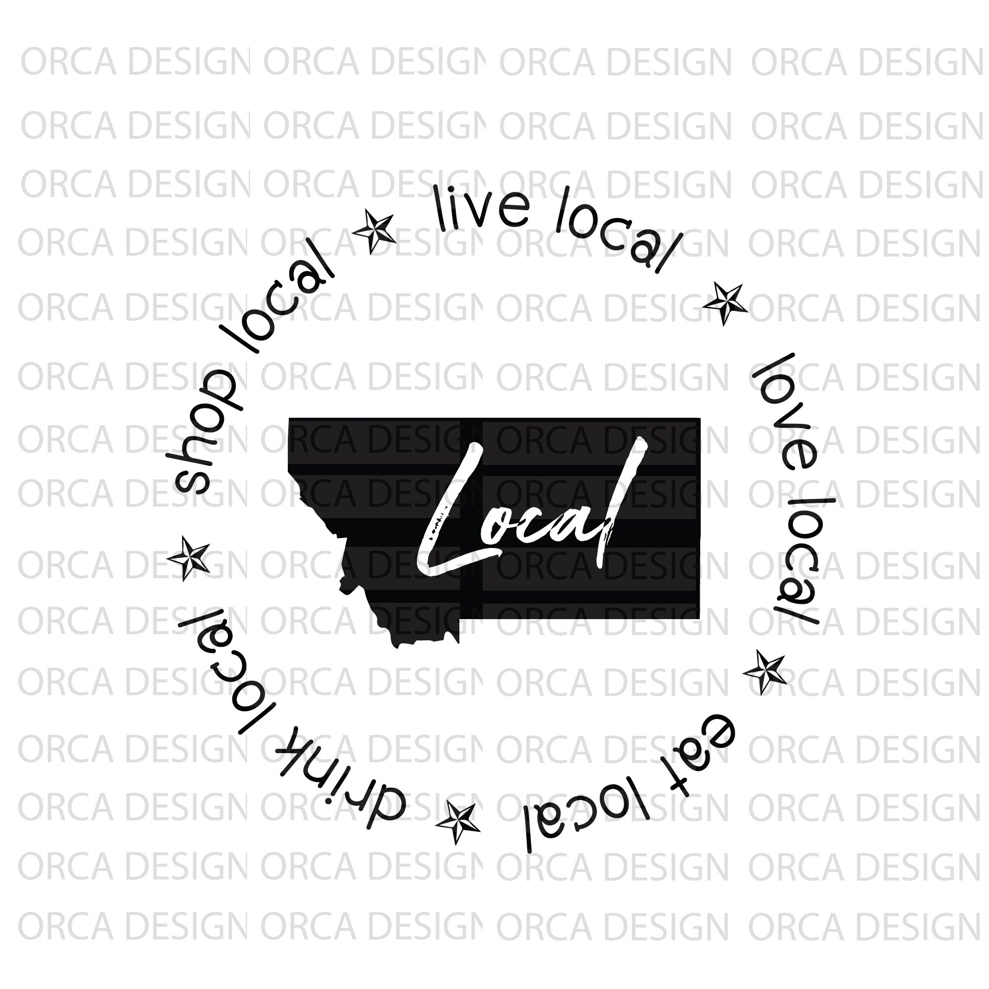 Montana Local Svg, Live Local Svg, Love Local Svg, Shop Local Svg ...