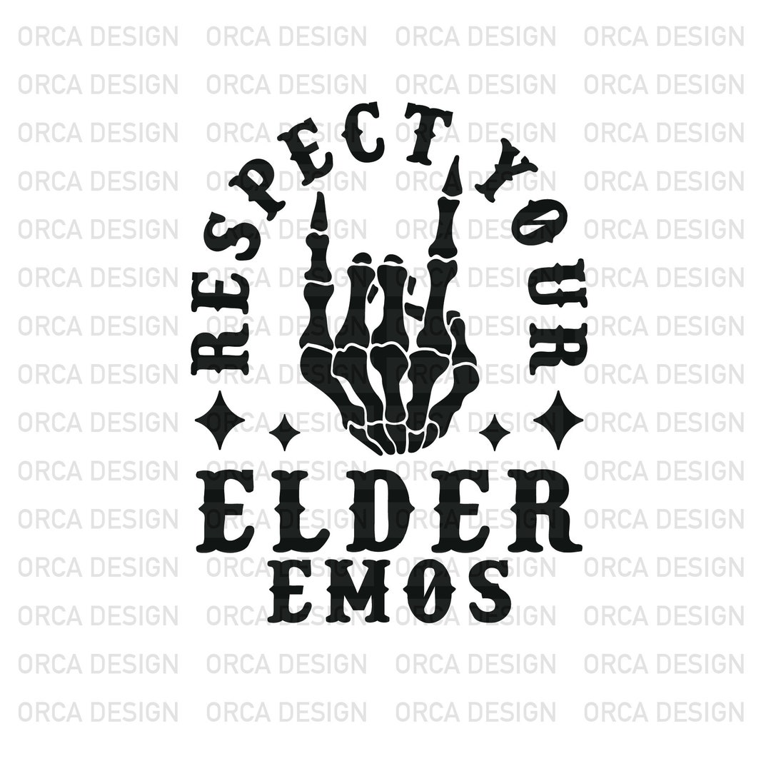 Respect Your Elder Emos Long Sleeve , Elder Emo Unisex, Goth Poppunk ...