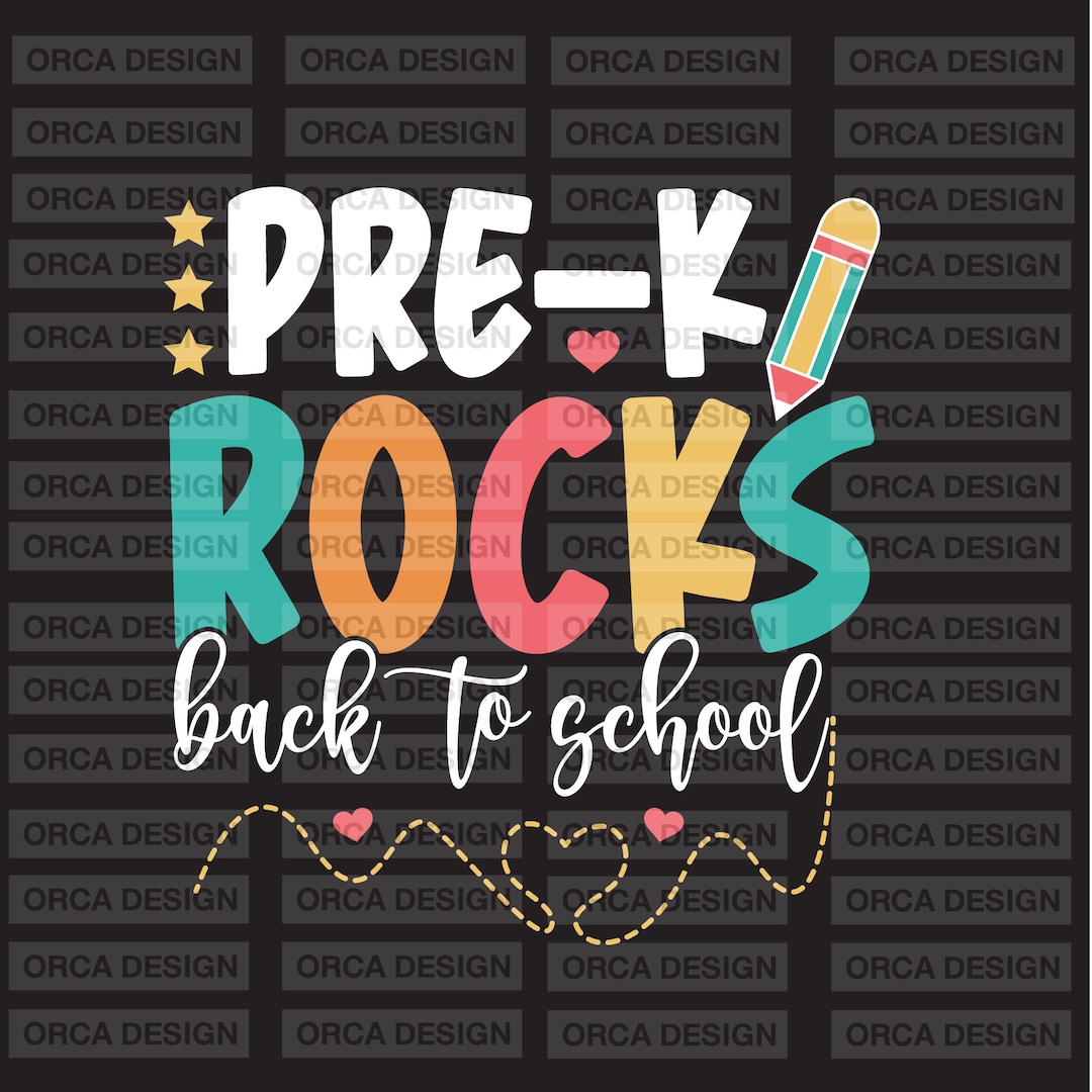 Pre-k Rocks Back to School Svg,pre-k Rocks Svg,png Digital File ...