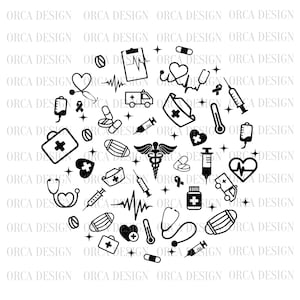 Nursing Bundle Svg ,healthcare ,svg,png Digital File Download - Etsy