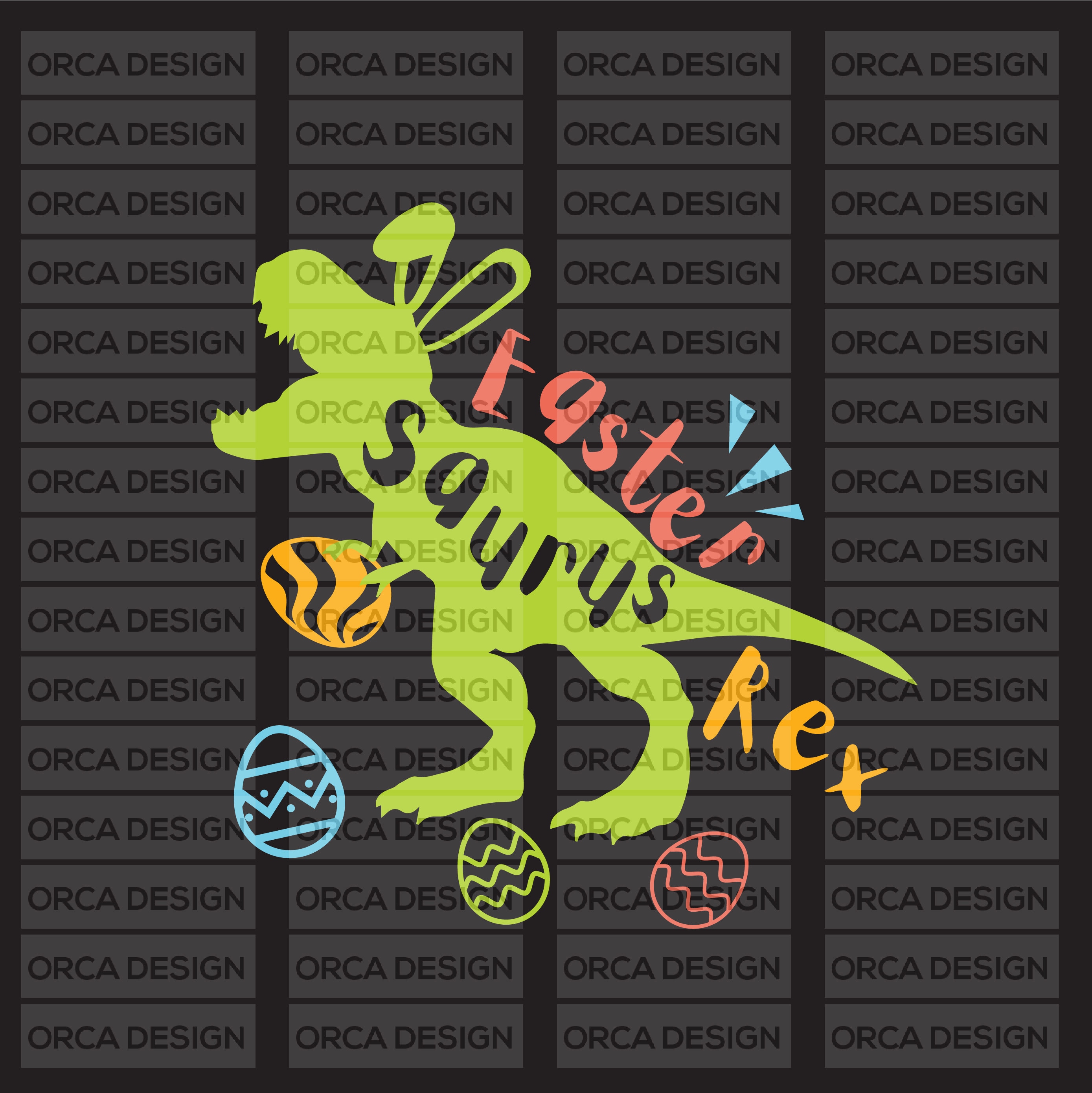 Easter Dinosaur Svg T-rex Bunny Svg png Digital File | Etsy