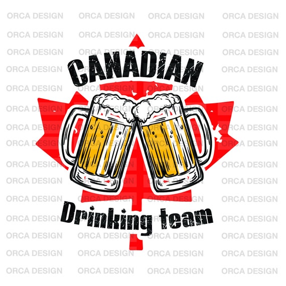 Canadian Beer Drinking Team SVGPNG File Digital - Etsy