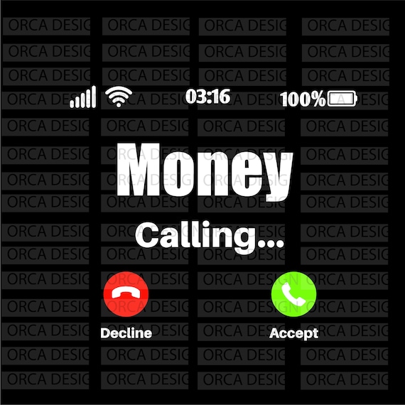 Incoming Call Money SVG Christmas Svgmoney is Calling Svg - Etsy