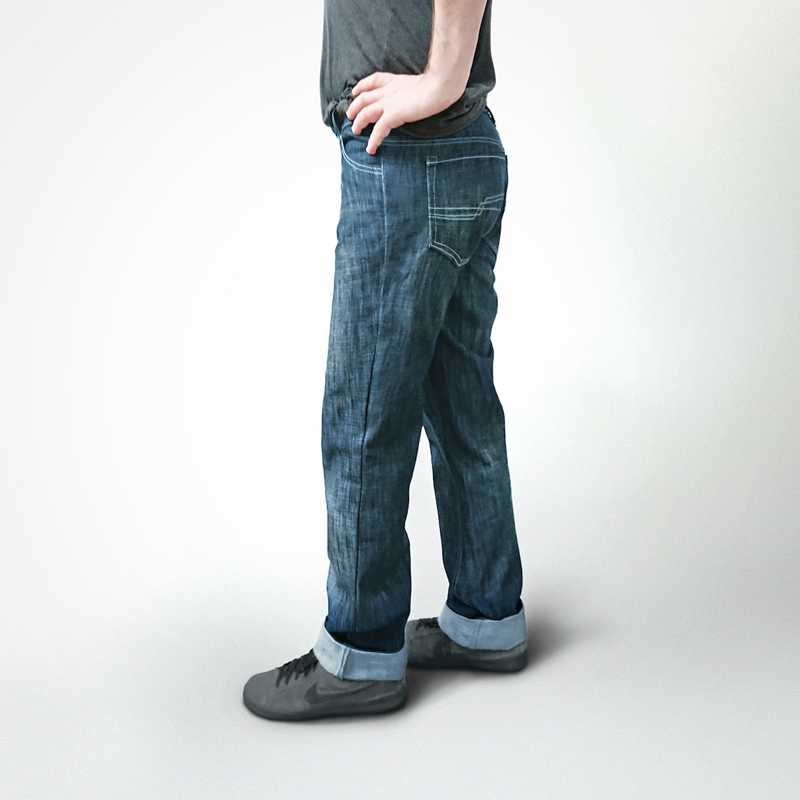 Men's Jeans Sewing Pattern PDF Button Fly Jean Sizes - Etsy