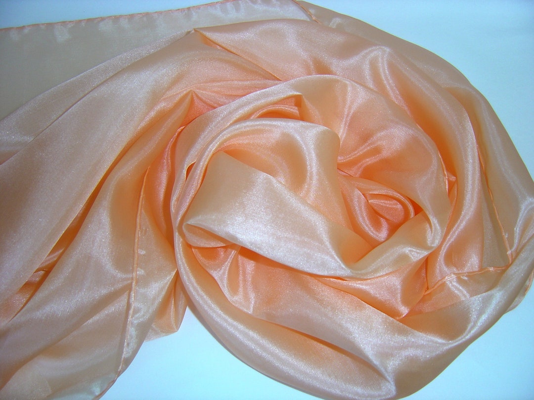 Silk Scarf 180x45cm Apricot Pongé Scarf Stole - Etsy