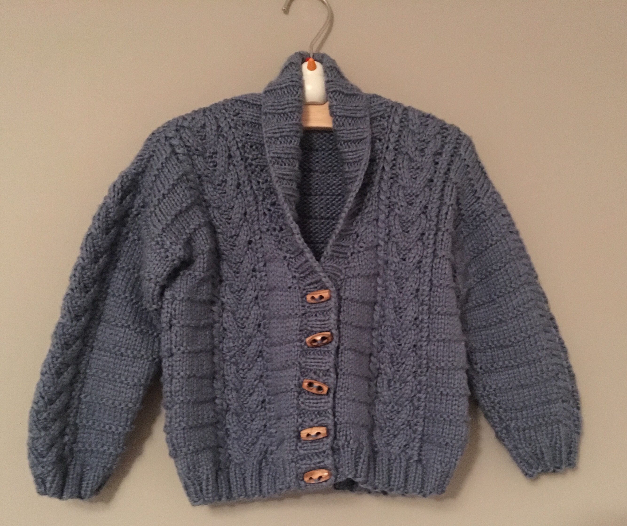 Cable Detail Cardigan,soft Baby Boy Girl , Wooden Toggles, Hand Knitted ...