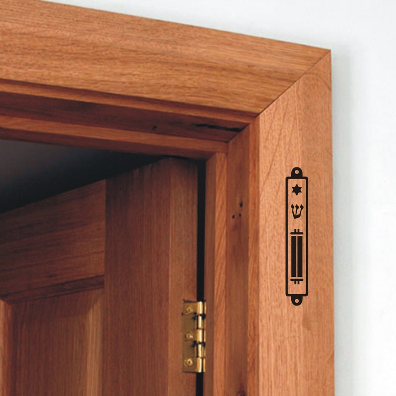 Mezuzah Sticker Jewish Symbol Door Decoration Vinyl | Etsy