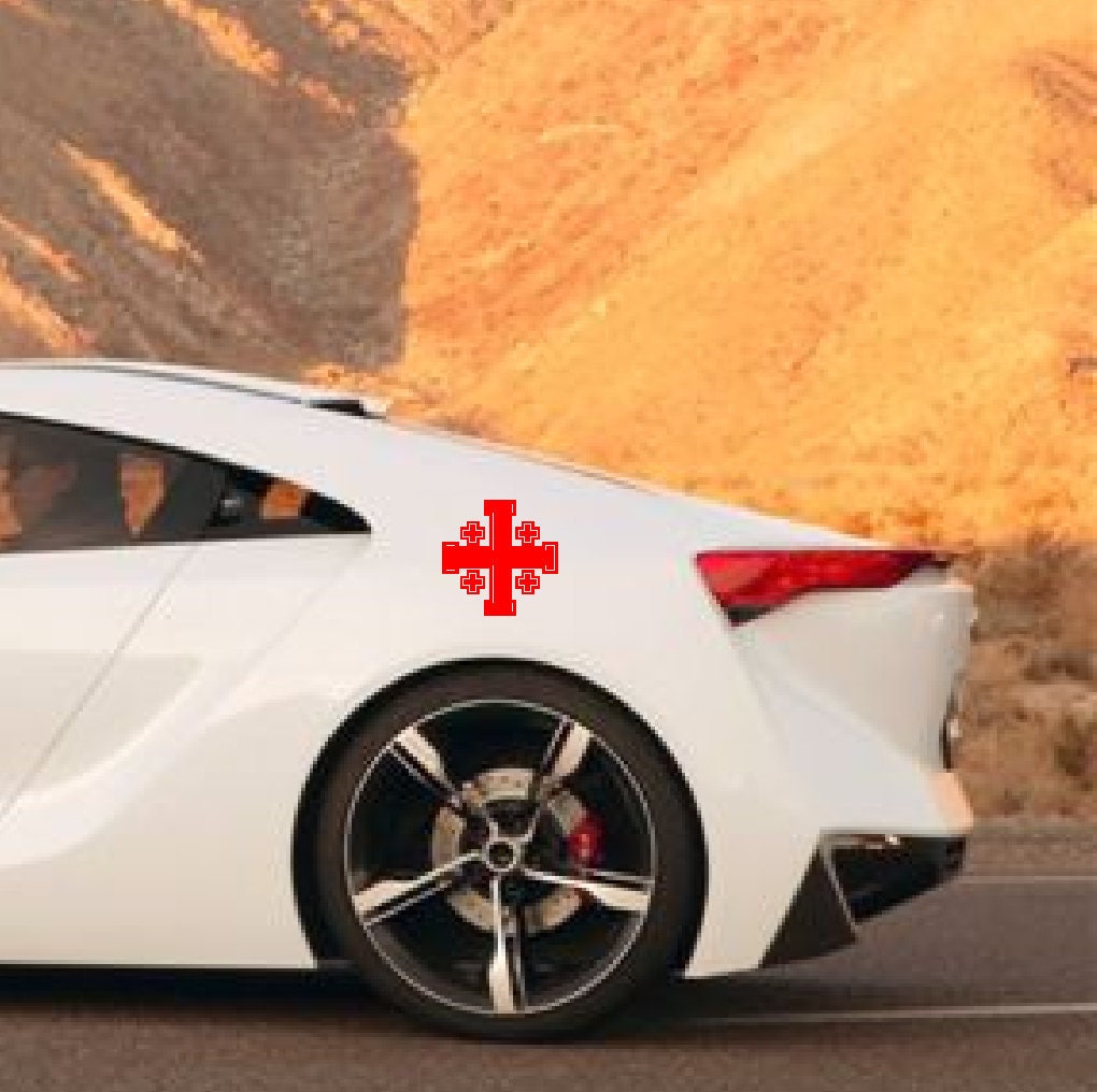 Jerusalem Cross Christian Symbol Wall Decal and Bumper Sticker - Etsy Jerusalem Cross Christian Symbol Wall Decal and Bumper Sticker - Etsy
