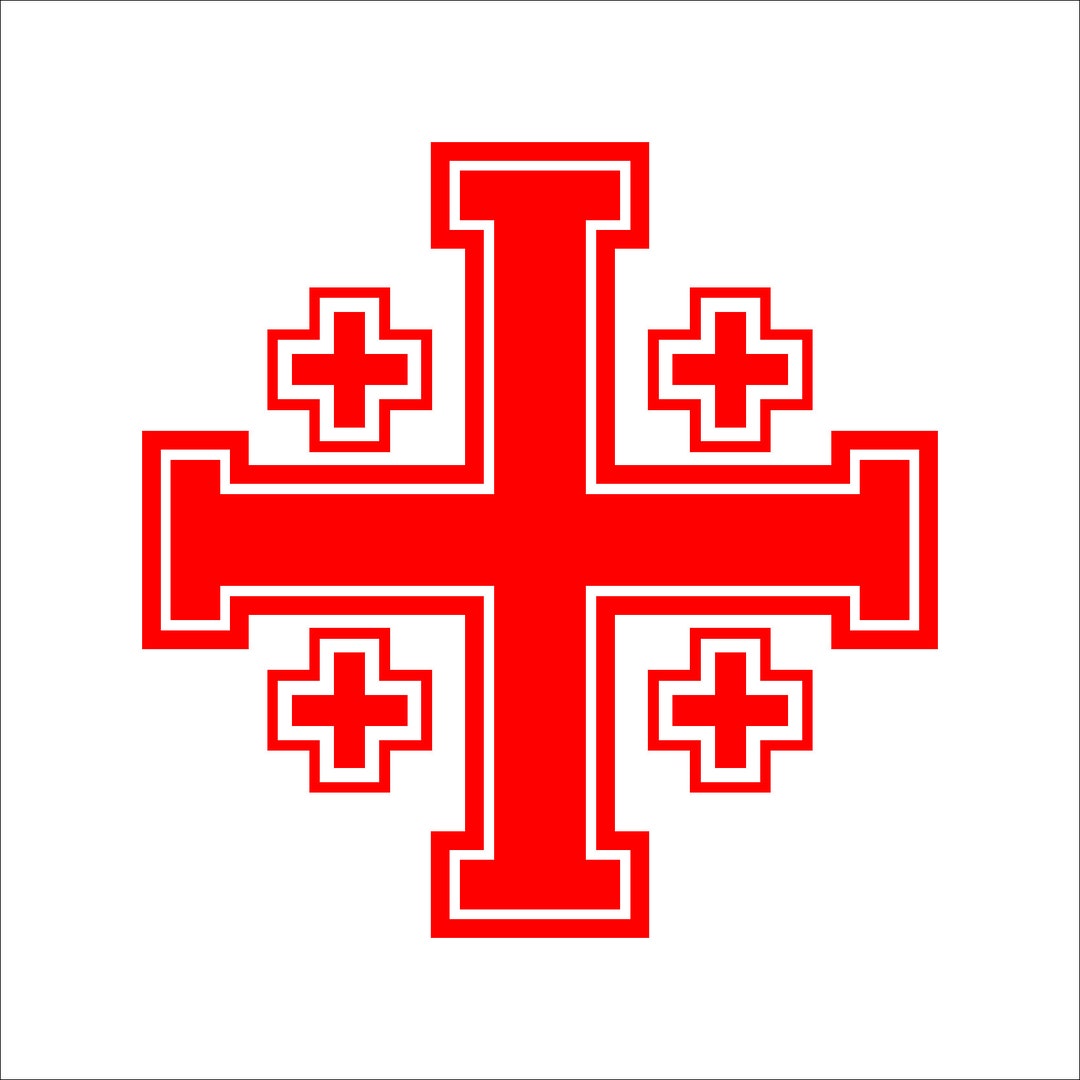 Jerusalem Cross Christian Symbol Wall Decal and Bumper Sticker - Etsy