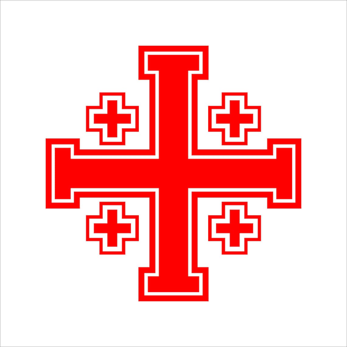 Jerusalem Kreuz Christian Symbol Wand Aufkleber und Bumper Aufkleber ...