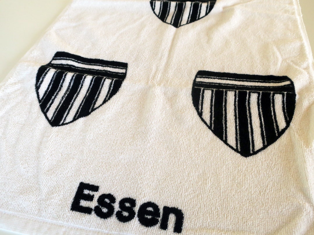 Vintage Towel Fan Towel Black and White Food ETB With Logo - Etsy