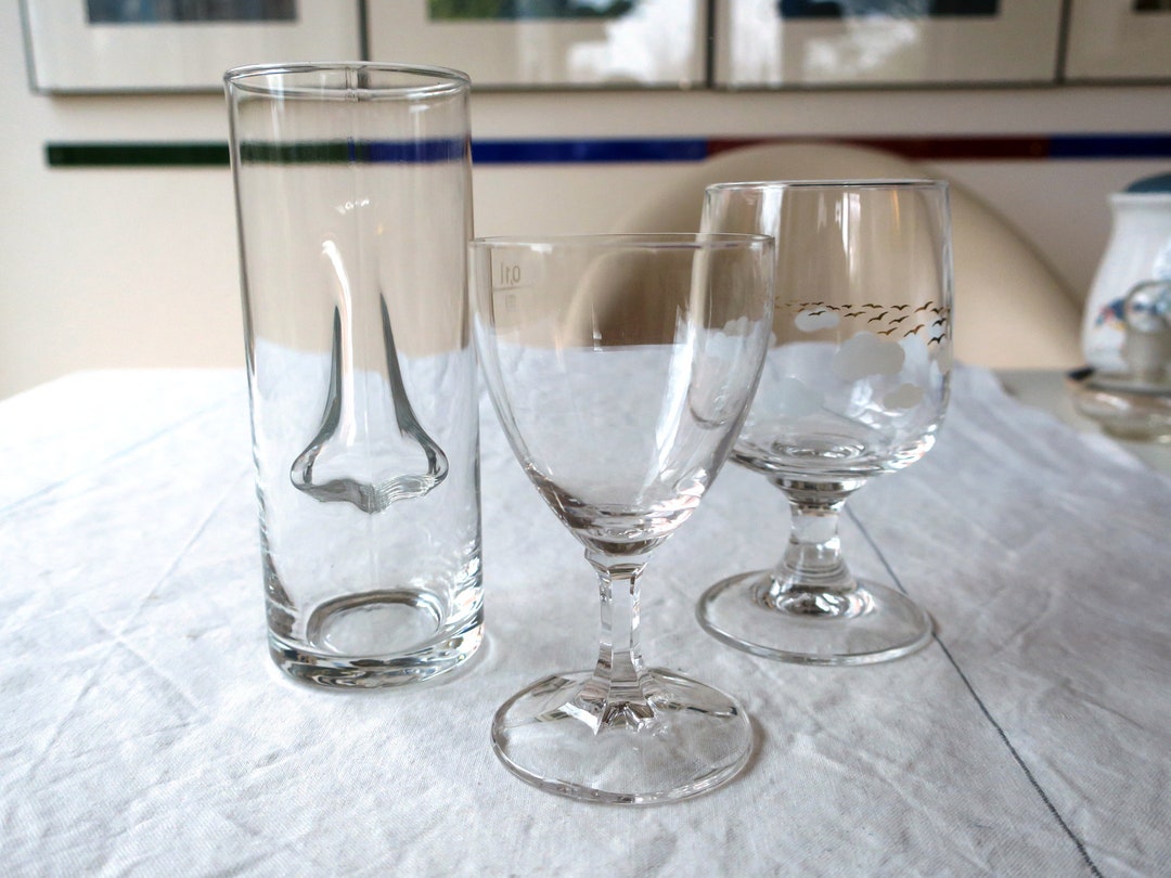 Vintage Fun Glass Cherry Glass, Liqueur Glass, Wine Glass Collection - Etsy