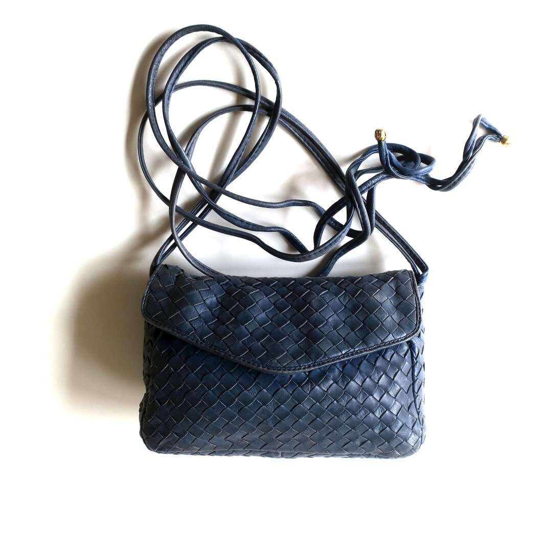 Vintage Small Italian Shoulder Bag by Cosci in Blue - Etsy