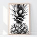 Pineapple Print, Pineapple Poster, Black and White, Tropical Print ...